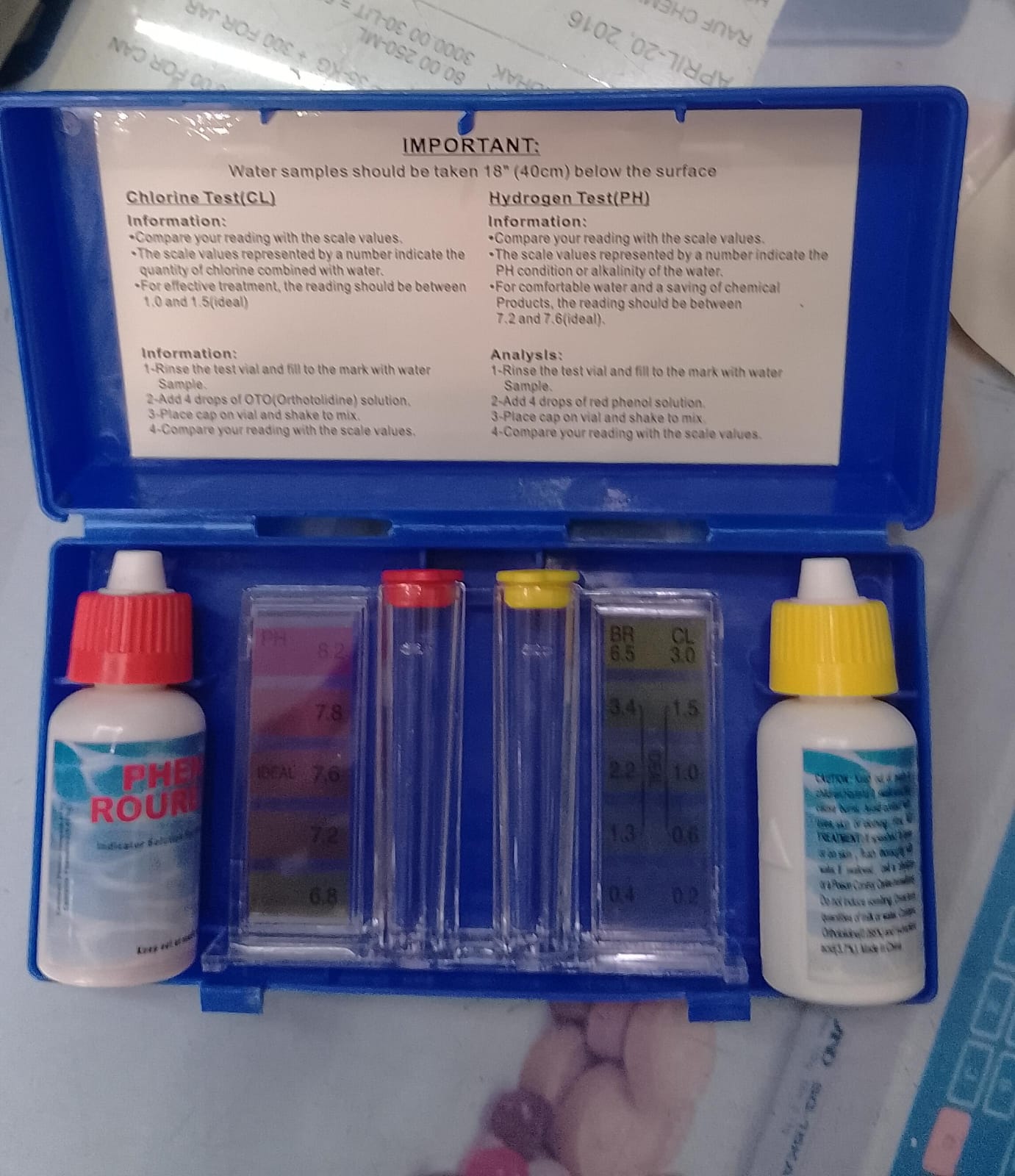 pH chlorine test kit - City Scientific